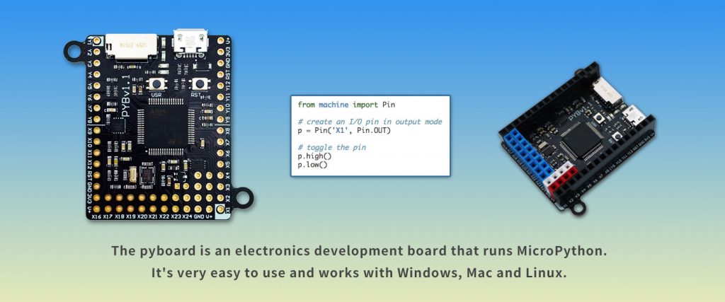 pyboard- A MicroPython microcontroller board – Raspberry Pi Blog