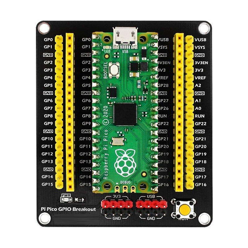 Pico GPIO Breakout for Raspberry Pico – RaspberryPi.me